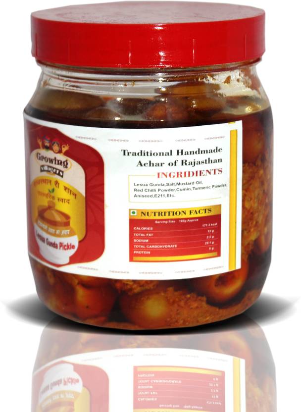 Growing Villagers Lesua Gunda Pickle Homemade Traditional Marwadi ...