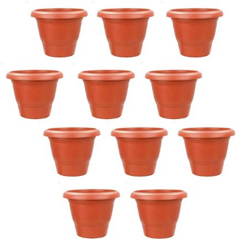 vicvot 8 Inch Gamla Pot Planter Pack of 11 Plant Container Set Pack of ...