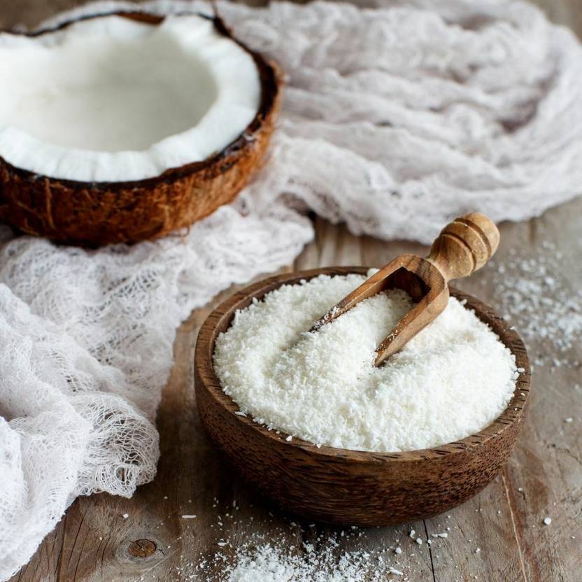 Aromatic coconut powder, Cocos nucifera, nariyal burada, shriphal Seed ...