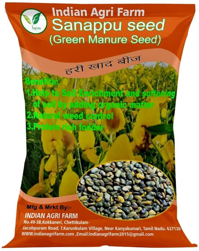 IAgriFarm Sanappu Seed - 1 Kg / Crotalaria Juncea / Green Manure Seed ...