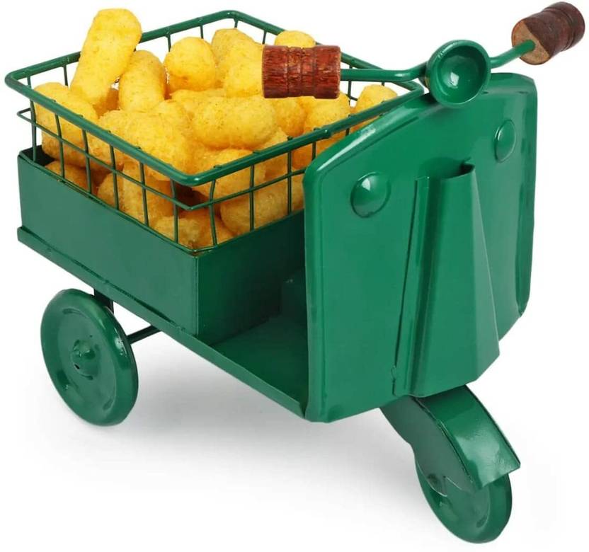 APEROL DESIGN Art Antique Brass Scooter Shaped Platter/Trolley Platter ...