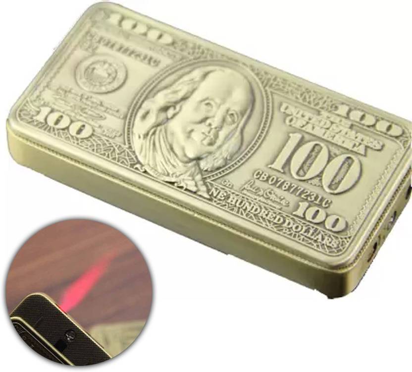 Point Zero Golden & silver US 100 Dollar Design Cigarette Jet Flame ...