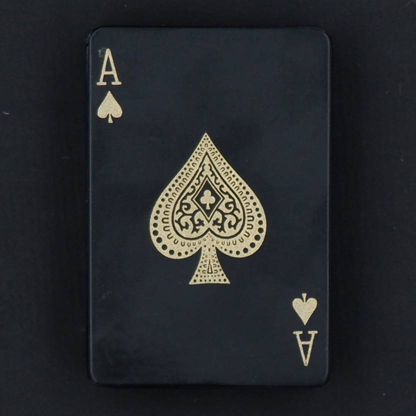 ASRAW Refillable Black Ace Of Spade Premium Design Windproof Jet Flame ...