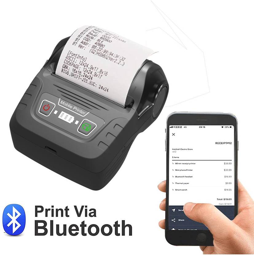 F2C 58mm Bluetooth Thermal Receipt Printer - Black Thermal Price in ...