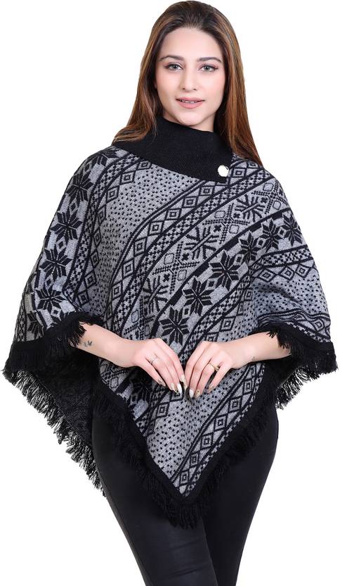 discoveryline Wool Blend Poncho - Buy discoveryline Wool Blend Poncho ...