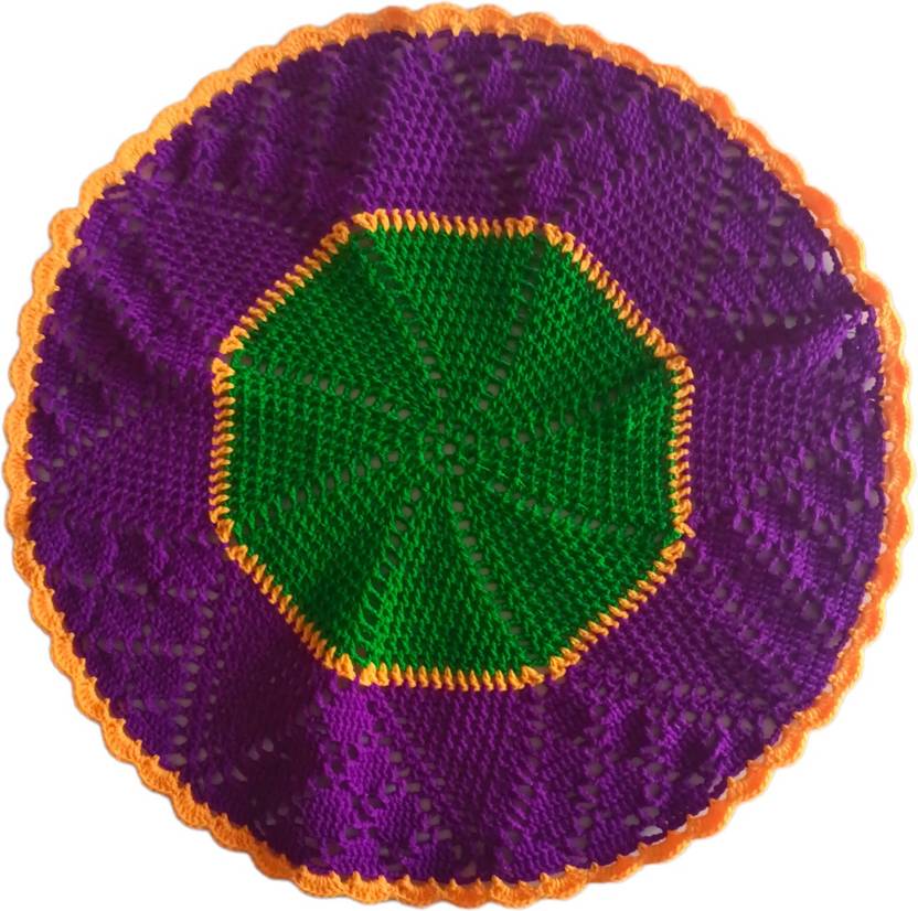 MYORA COLLECTION Crochet Woolen Multicolor Puja Thali Cove/Rumal ...