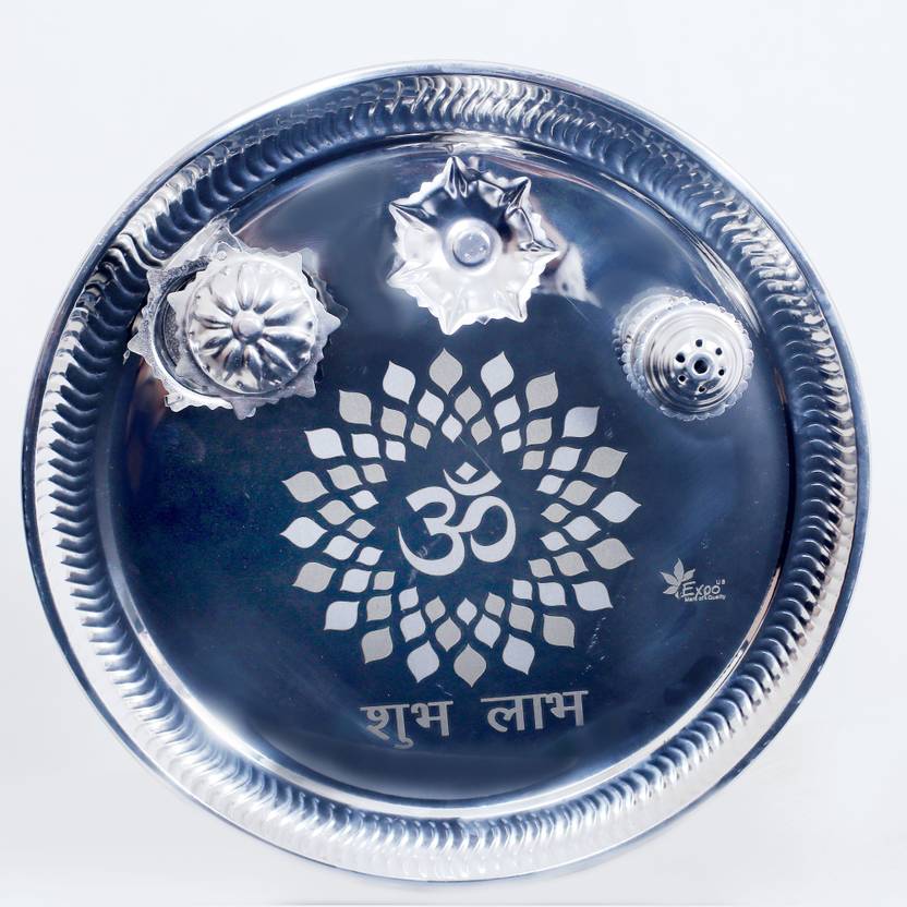 sumukh stainless steel puja thali set 29cm Stainless Steel Price in India - Buy sumukh stainless ...
