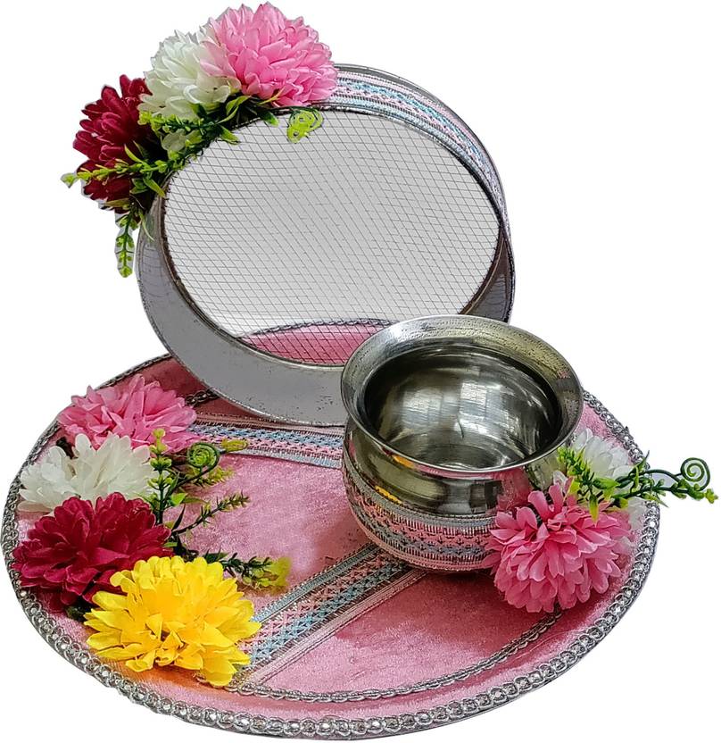 Kidzoo KARWA CHAUTH PUJA THALI, Pooja Kalash & Channi for Chand Set ...