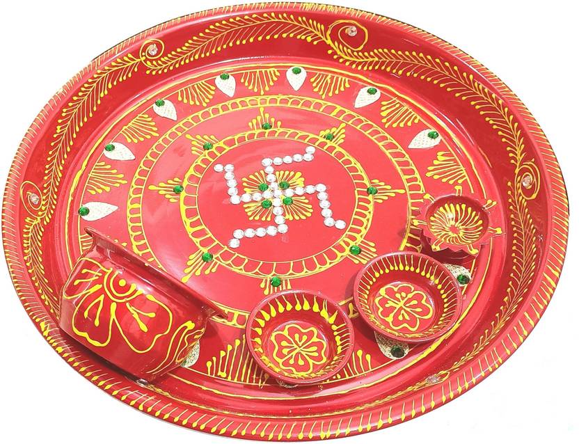 Kedar Fancy Puja thali Diwali Pooja Thali set, Laxmi Pooja, bhai duj ...