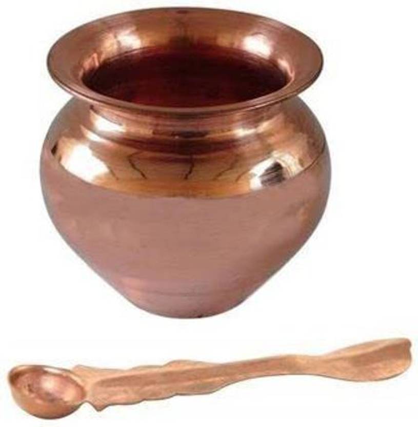 APOEM Small Lota/Kalash, Combo of Copper Achmani with Copper Kalash ...