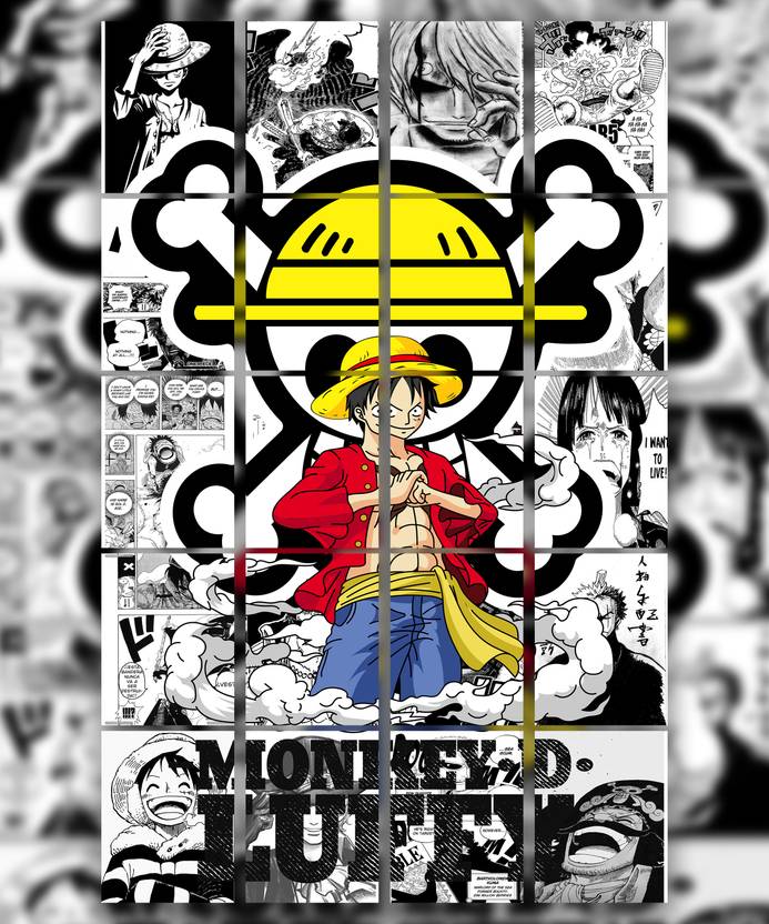 set of 20 Monkey D. luffy wall poster for room onepiece anime poster ...