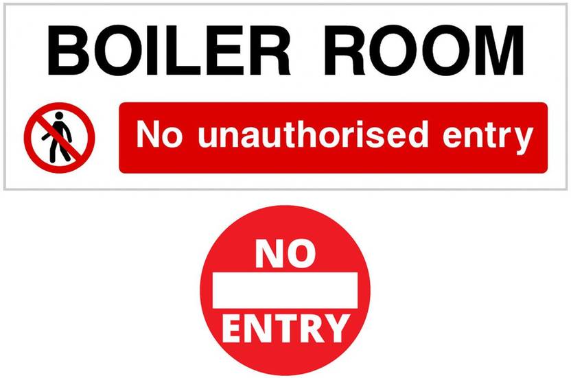 Poster Boiler Room No Entry Large Poster sl-7957 (Large Print, 36x24 ...