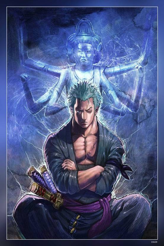 Roronoa Zoro One Piece Anime Show Matte Finish Poster Paper Print ...