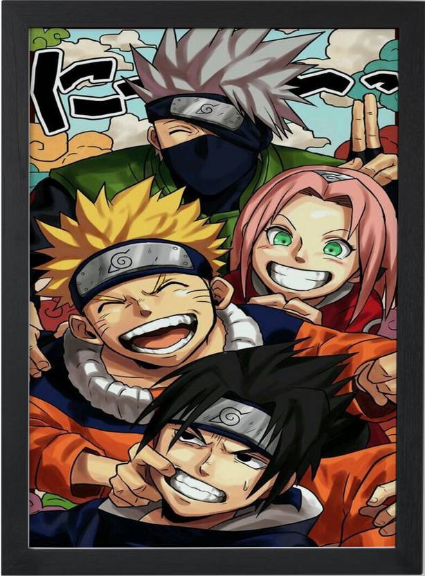 naruto poster with frame naruto team 7 kakashi sasuke sakura wall ...