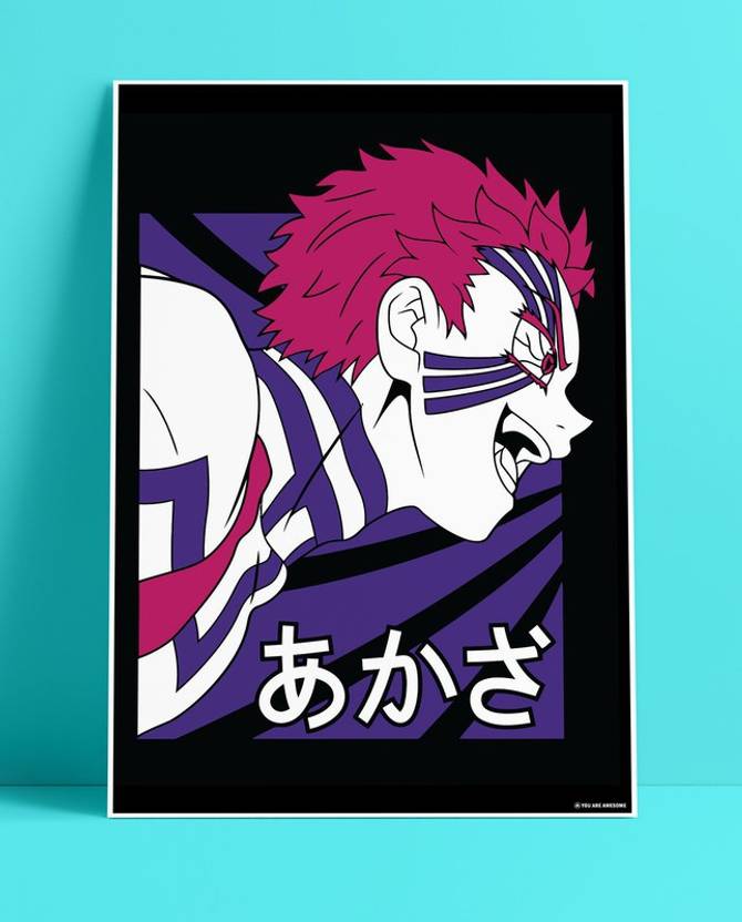 YAA - Demon Slayer : Akaza New Premium Design Anime Poster 23 (12 inch ...