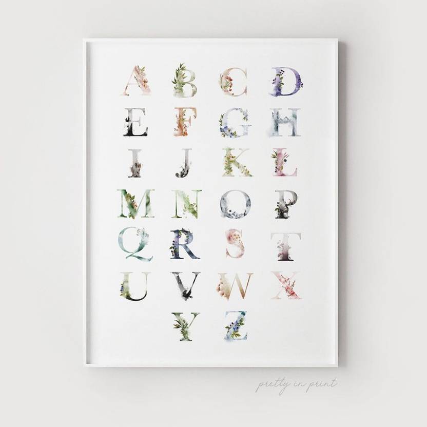 Abcd alphabet chart Poster Multicolor Photo Paper Print Poster ...