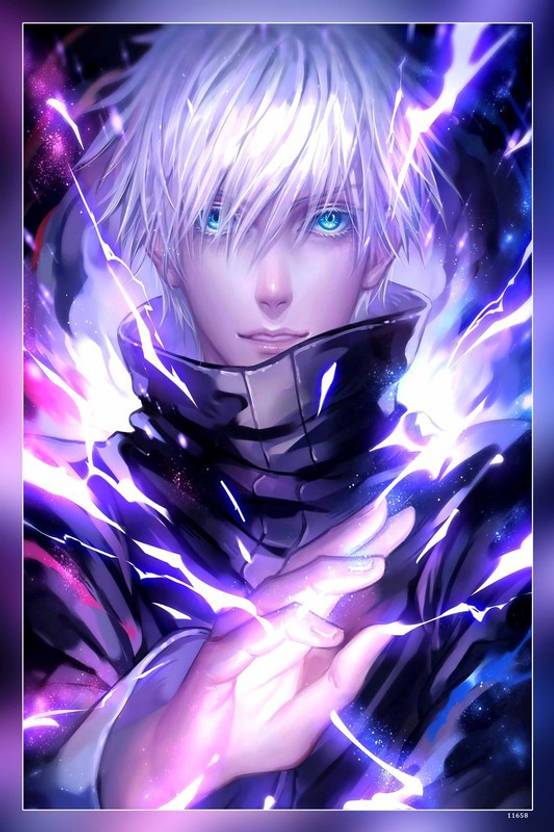 Gojo Anime Feiticeiro Jujutsu Kaisen Satoru Gojo Matte Finish Poster ...