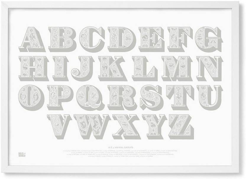 Abcd Alphabet Chart Poster Multicolor Photo Paper Print Poster Photographic Paper Educational
