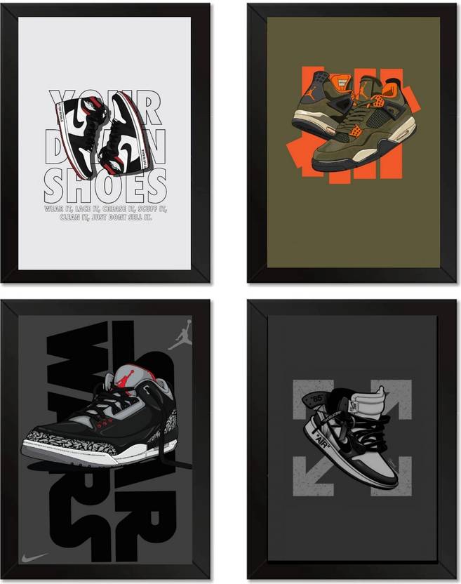 Nike poster for Home Office Wall Decor - Sneakers Wall Decoration - Set ...