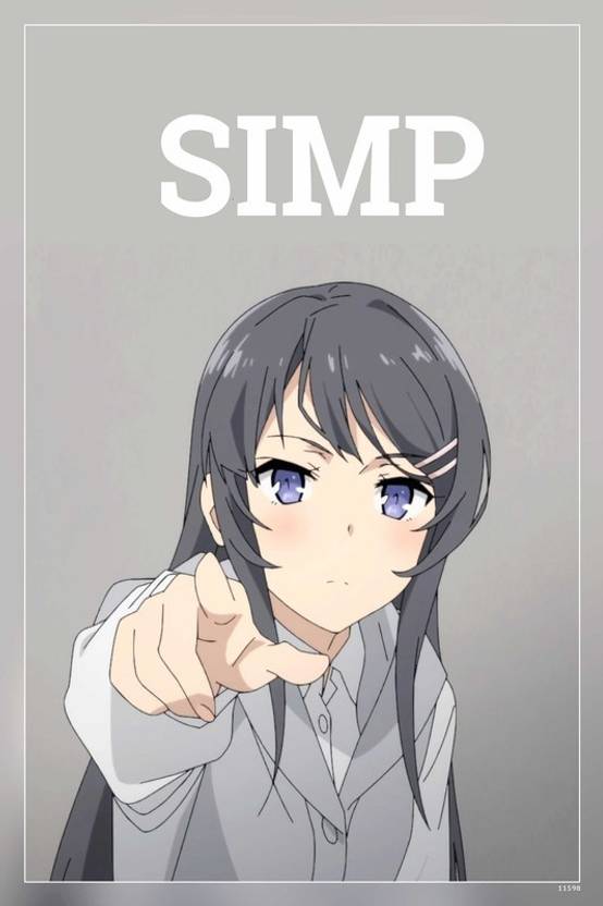 Mai San Simp Bunny Girl Bunny Girl Senpai Funny Rdndobs Smip Matte Finish Poster Paper Print ...