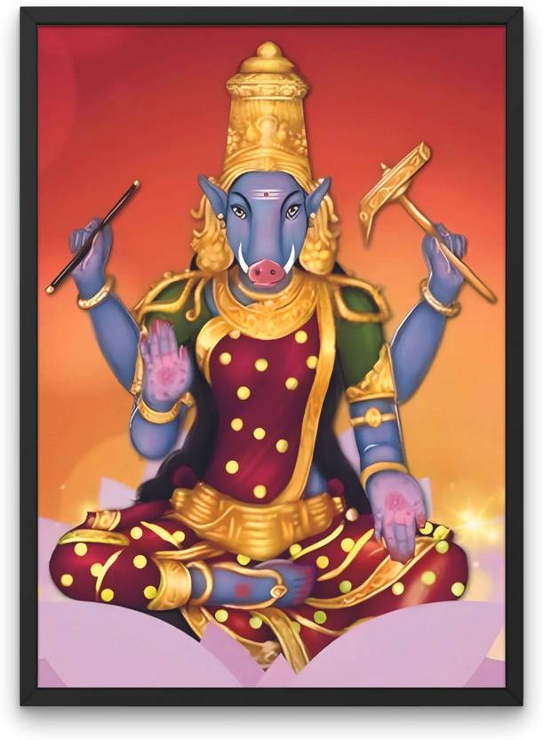 Varahi Amman Religious Photo Black Frame For Bed Room / Pooja Room ...