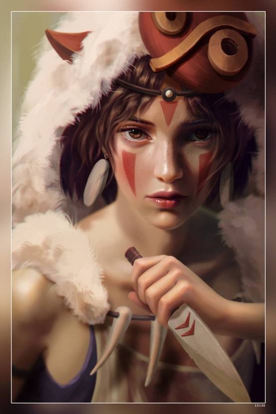 Mononoke Princess Mononoke Studio Ghibli Fan Art Anime Girls Hd Matte ...