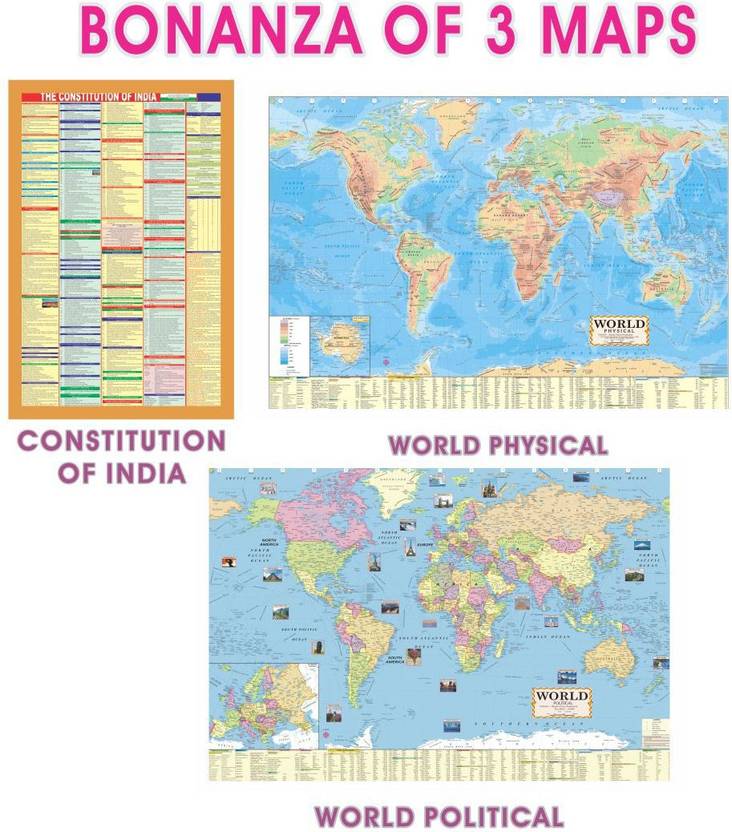 WORLD ENGLISH MAPS (Both Political & Physical) Constitution of India ...