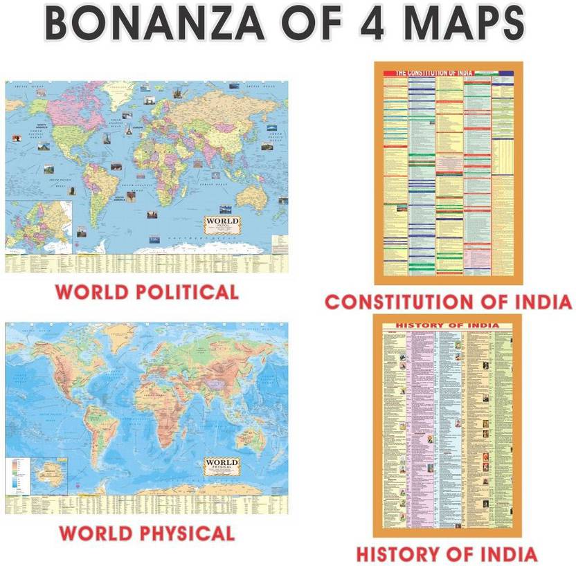 WORLD ENGLISH MAPS (Both Political & Physical) with Constitution ...