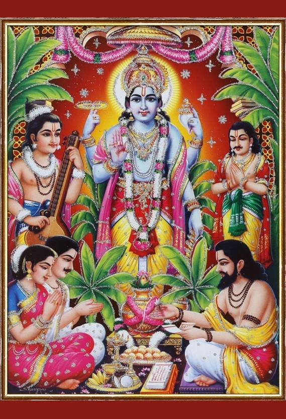 Poster Lord Satyanarayan Satyanarayana Shree Satya Narayan sl-17528 ...