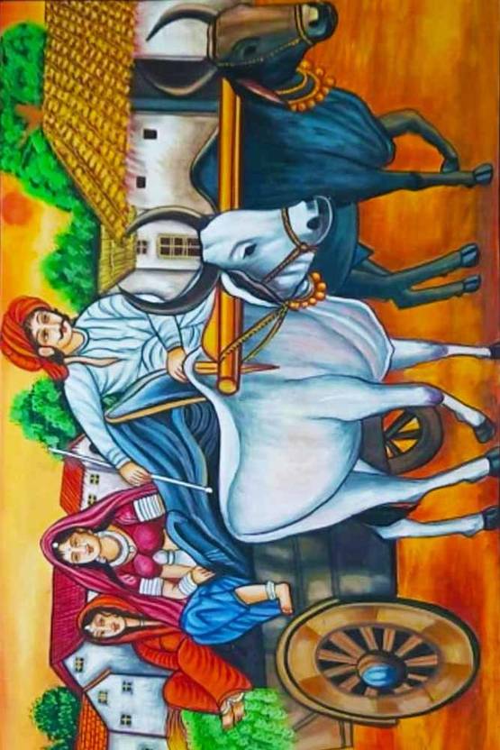 Rajasthani Painting Waterproof Vinyl Sticker Poster || can3459-1 Fine ...