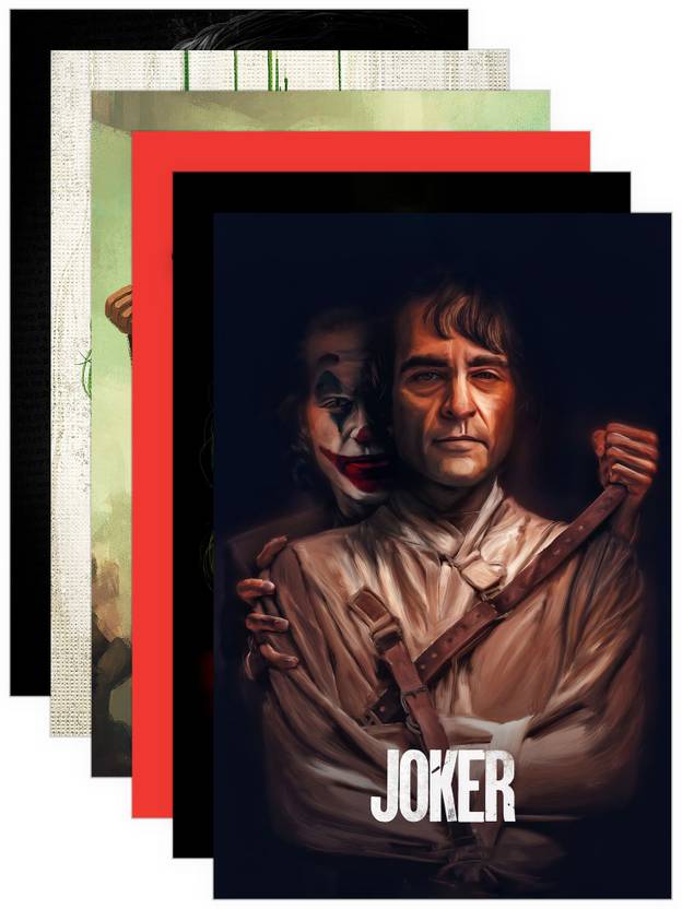 Pack of 6 Joker Artwork Posters | For Joker Fans| HD+ Poster for Wall ...
