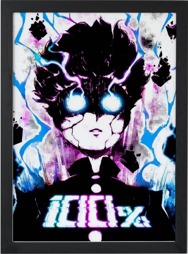 mob psycho 100 poster with frame mob psycho wall poster (Size_13x9.8 ...