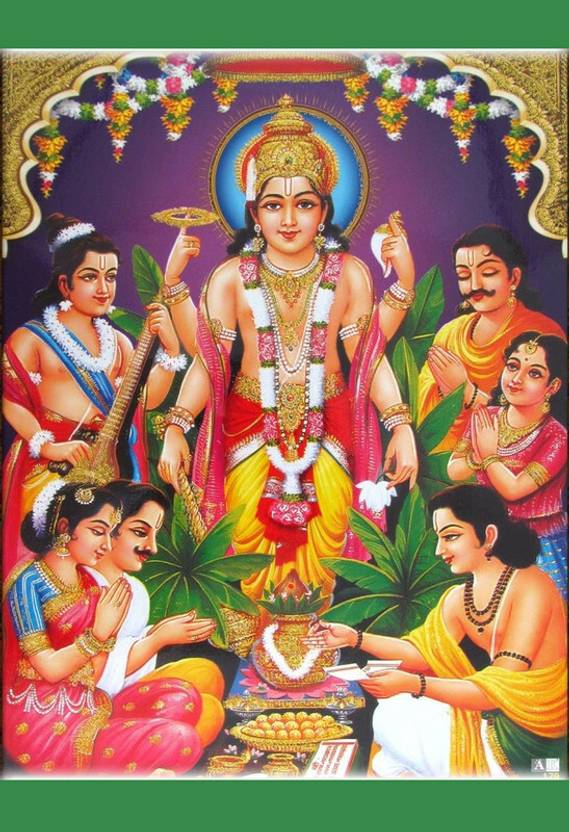 Poster Lord Satyanarayan Satyanarayana Shree Satya Narayan sl-17530 ...