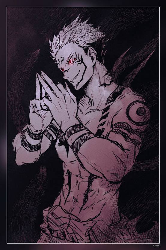 Sukuna Jujutsu Kaisen Matte Finish Poster Paper Print - Animation ...