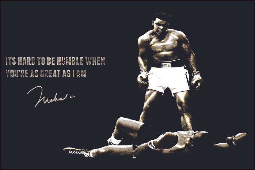 Muhammad Ali Motivational Quote Poster on 300gsm Photogenic Paper With ...