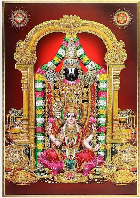 Poster Tirupati Balaji Laxmiji Wall Poster sl-9181 (Wall Poster, 13x19 ...