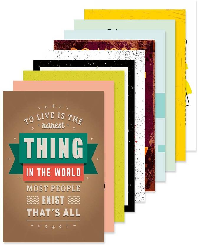 Quote and Motivational Poster Set of 10 (Size 45 x 30 cm )d42 Paper ...