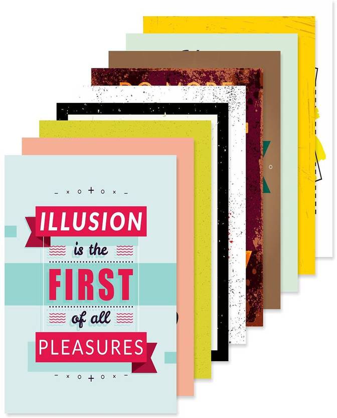Quote and Motivational Poster Set of 10 (Size 45 x 30 cm )d43 Paper ...