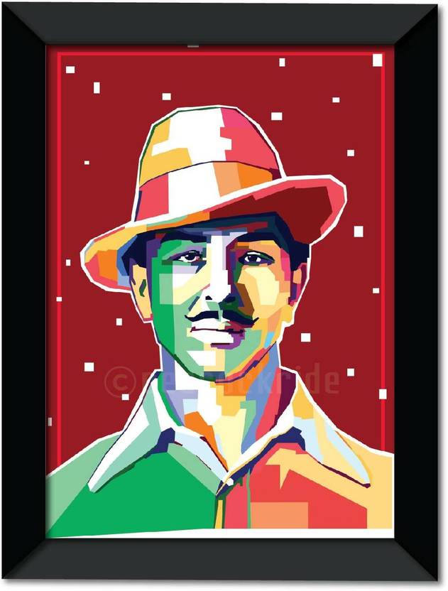 Revolutionary Bhagat Singh Wall Frame A4 Fine Art Print - Religious ...