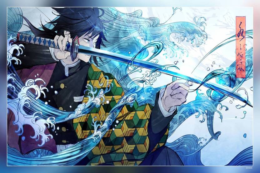 Giyu Tomioka Demon Kimetsu No Slayer Yaiba Matte Finish Poster P-13455 ...