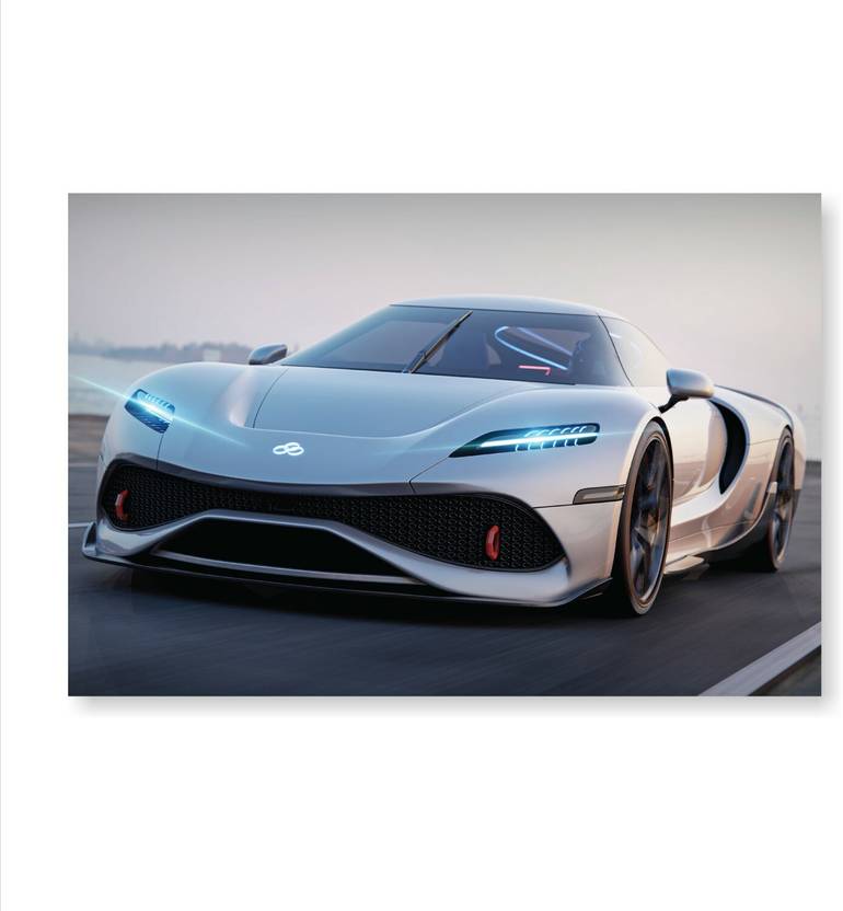 SR Creative Craft Car Wall Poster for Entrance/Living Room/Office/Hall ...