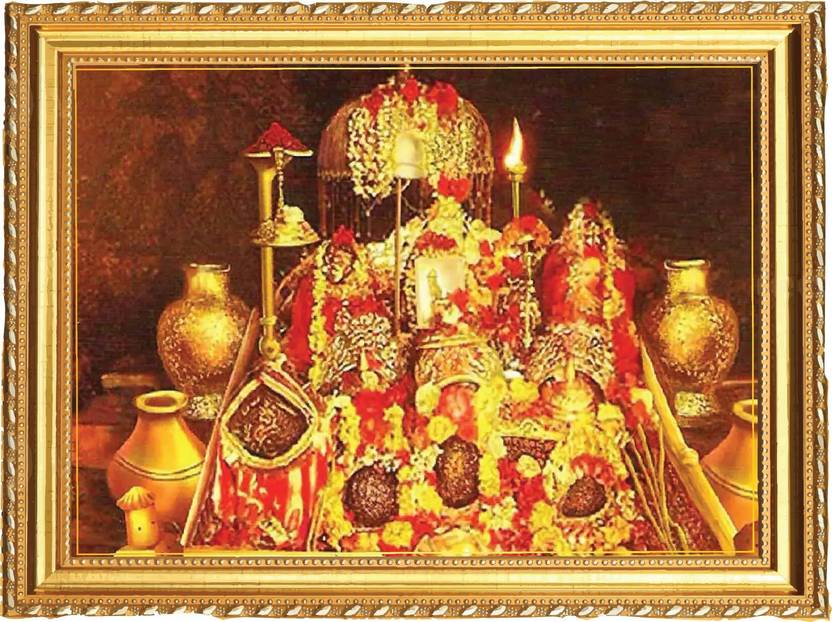 Maa Vaishno Devi Wall Frame Gold A4 Fine Art Print - Religious posters in India - Buy art, film ...