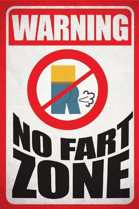 Poster Warning No Fart Zone sl-7779 (Wall Poster, 13x19, Matte Paper ...