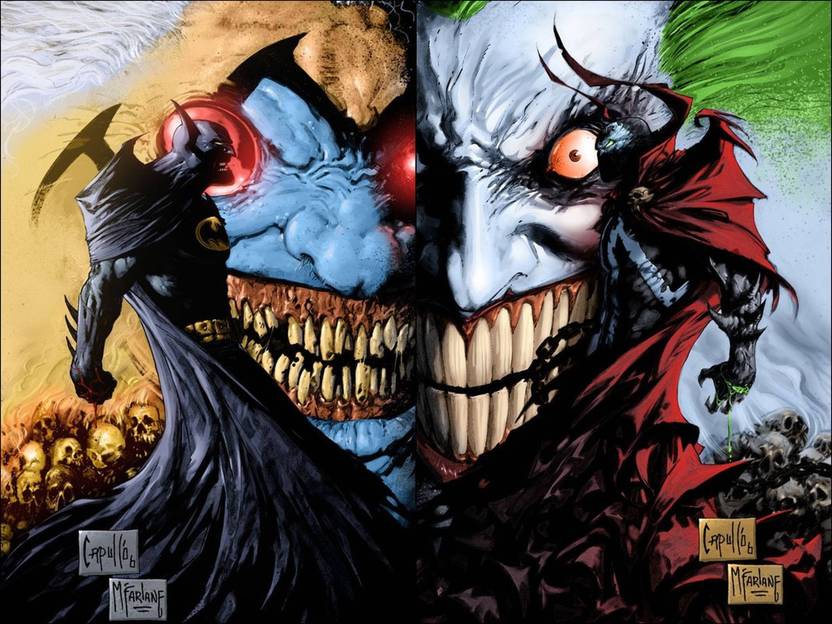 Poster Comics Batman Spawn War Devil Batman Spawn Joker sl11701 (Large ...