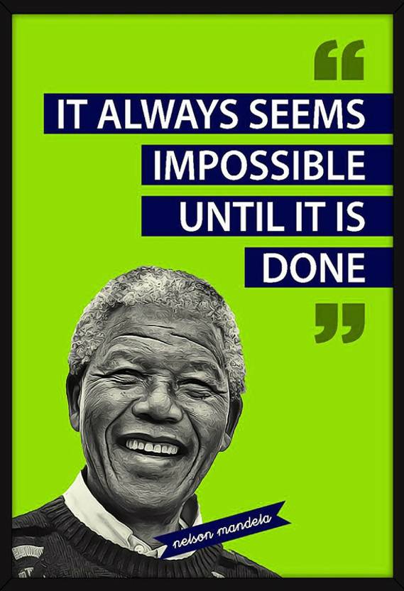 Poster It Seems Impossible Nelson Mandela Inspirational sl-17412 (Large ...