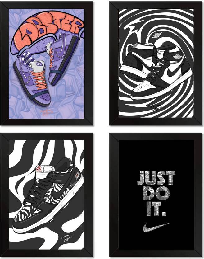 Nike poster for Home Office Wall Decor - Sneakers Wall Decoration - Set ...