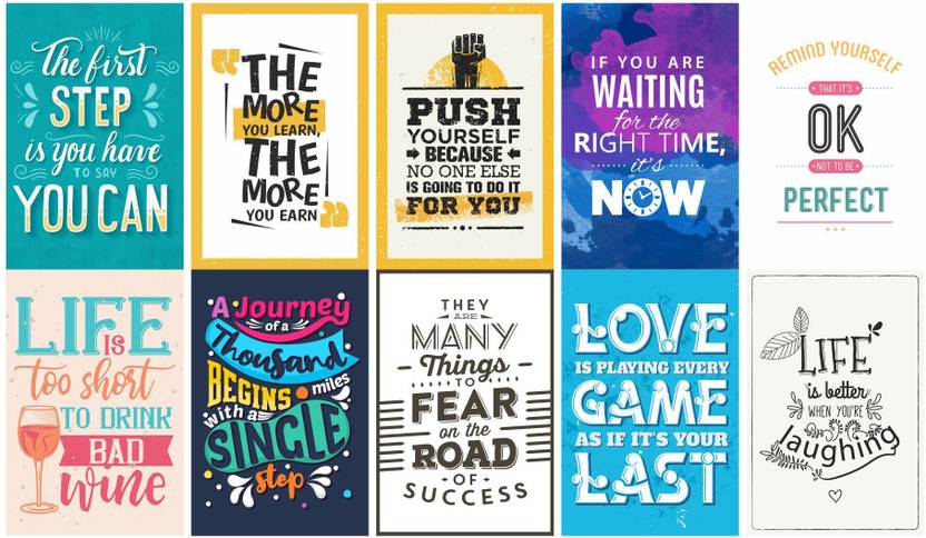Motivational Poster Quotes Wall Design For Living Room Drawing Room ...