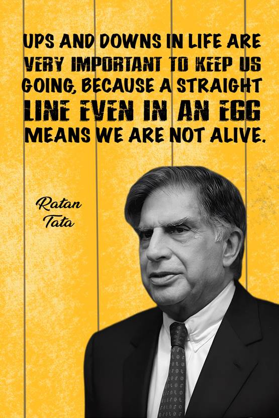 Ratan Tata Motivational Quote Inspirational Poster Photo Frame For Wall Home Office Decoration