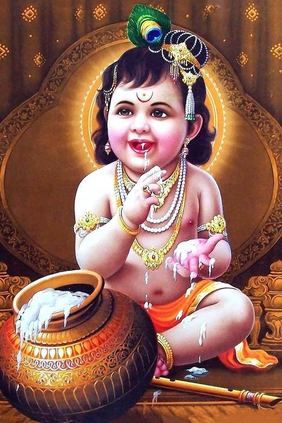 Baby Krishna Poster | Bal Roop Kanha Kanhaiya | Lord Baby Krishna ...