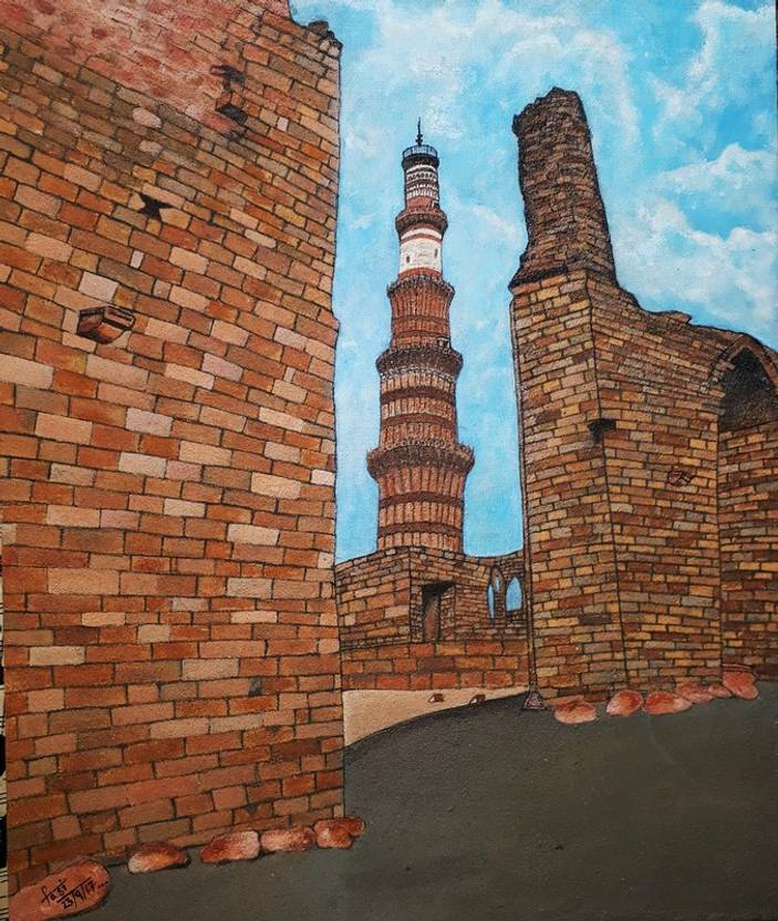 Qutub Minar Poster Multicolor Photo Paper Print Poster Photographic ...
